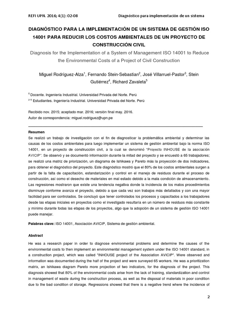 Ejemplo Paper UPN - Revista Cientifica UPN | PDF | Aluminio | Residuos
