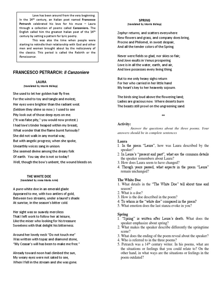 Francesco Petrarch | PDF | Poetry