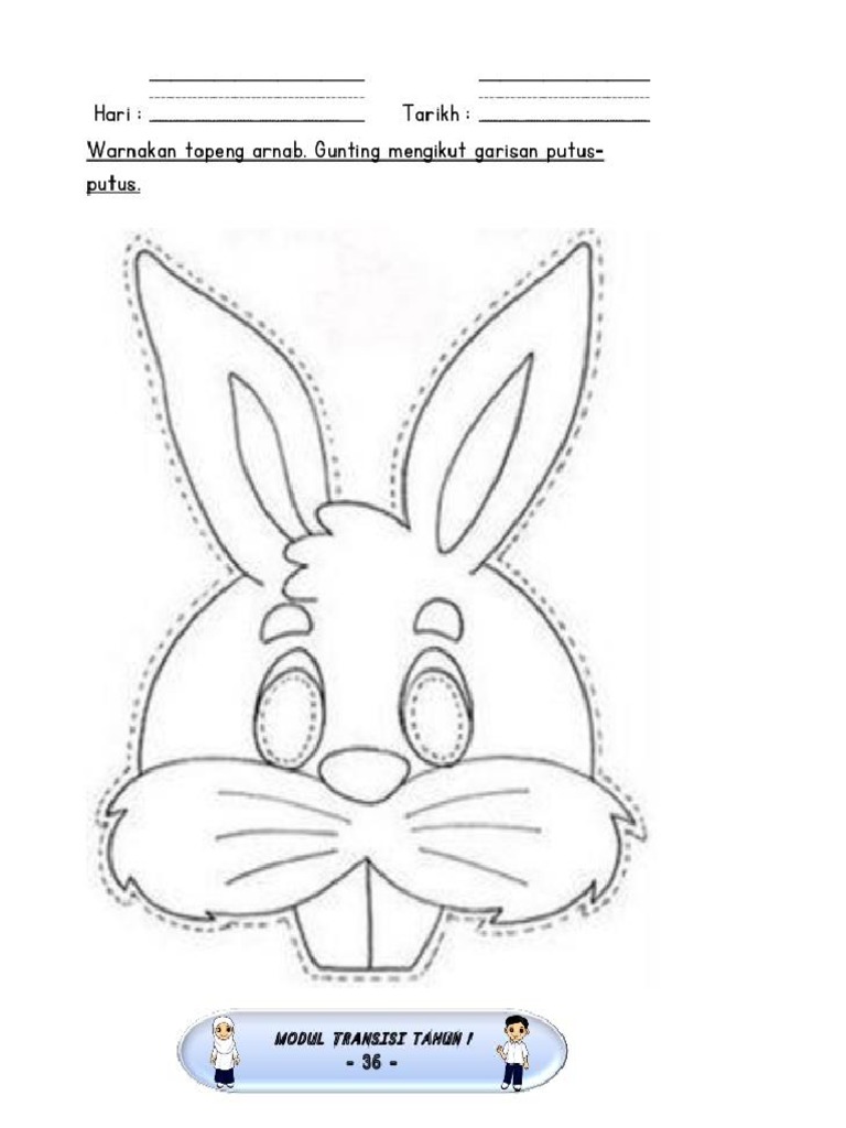 lukisan topeng arnab - Kylie Hardacre