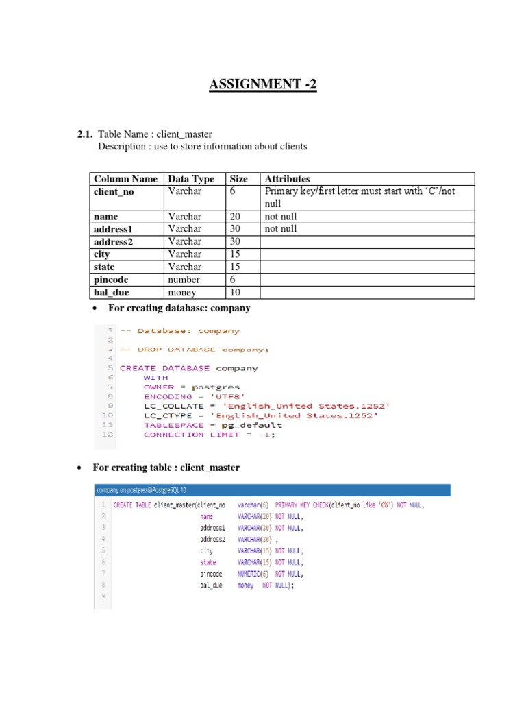 Assignment 2 | PDF | Table (Database) | Scientific Modeling