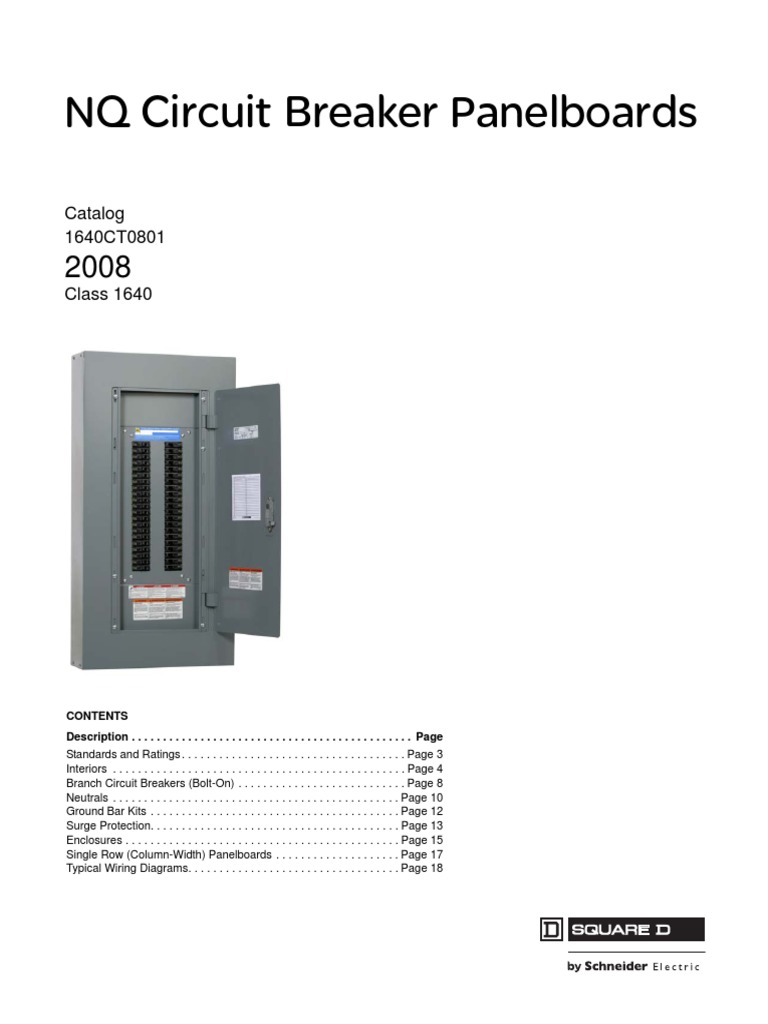 NQ Circuit Breaker Panelboards Overview | PDF | Home & Garden | Computers