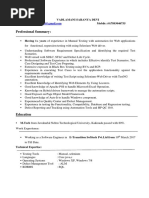 Fresher Resume | PDF | Selenium (Software) | Software Testing
