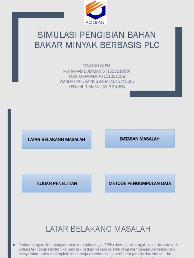 Simulasi Pengisian Bahan Bakar Minyak Berbasis PLC | PDF | Bisnis | Komputer