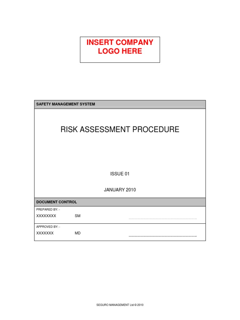 Risk Assessment Procedure | Download Free PDF | Occupational Safety And ...
