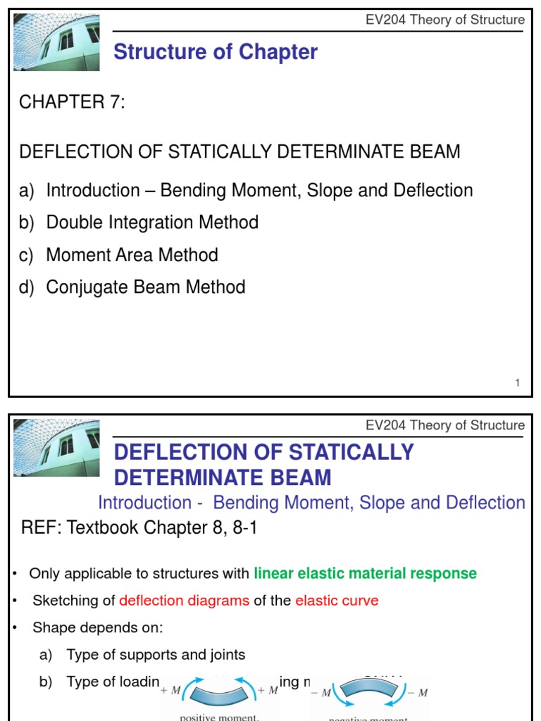 EV204 8 (E) Deflection of Statically Determinate Beam | PDF | Beam ...