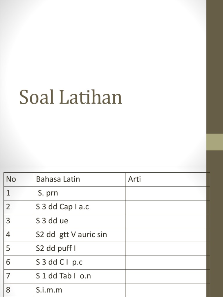 Latihan Menulis Resep | PDF