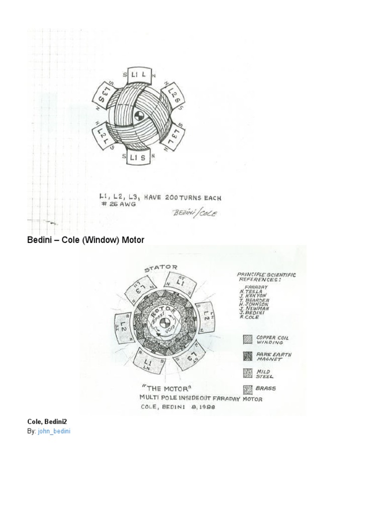 Bedini-Cole Window Motor | PDF
