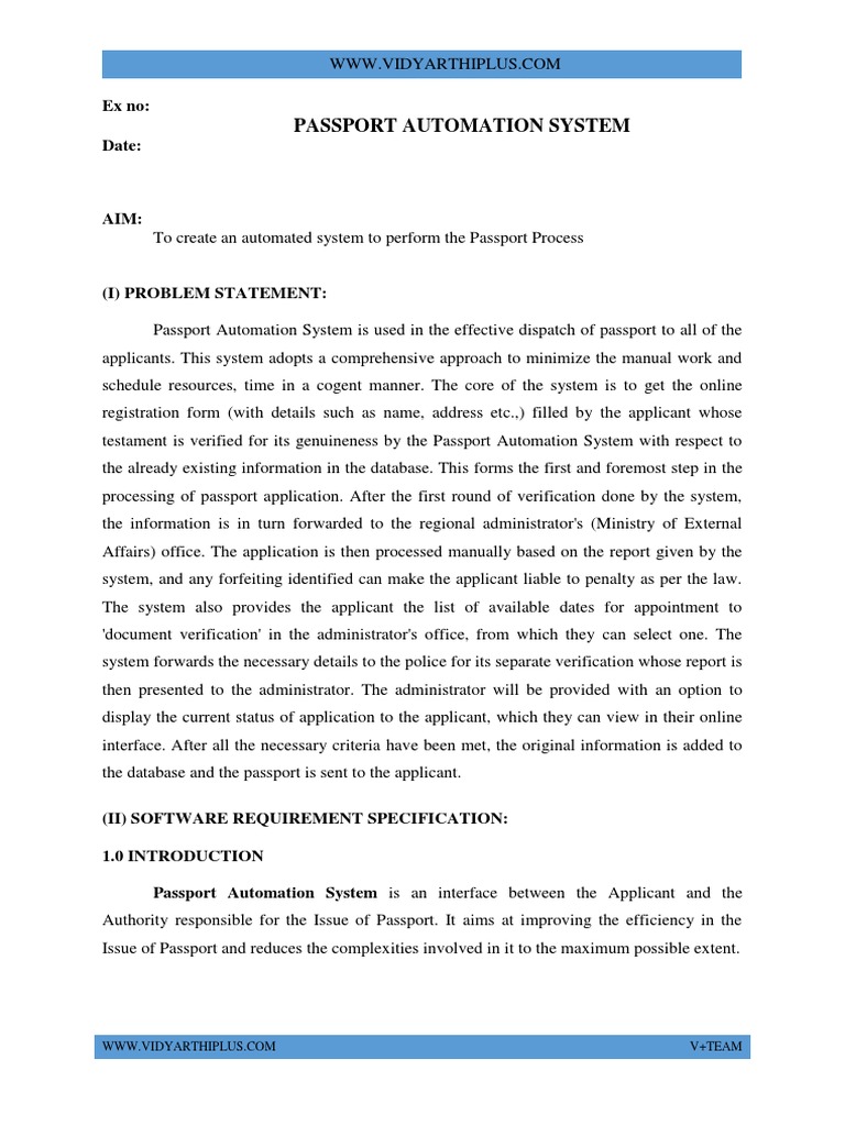 Passport Automation System - F | PDF | Web Server | Internet & Web