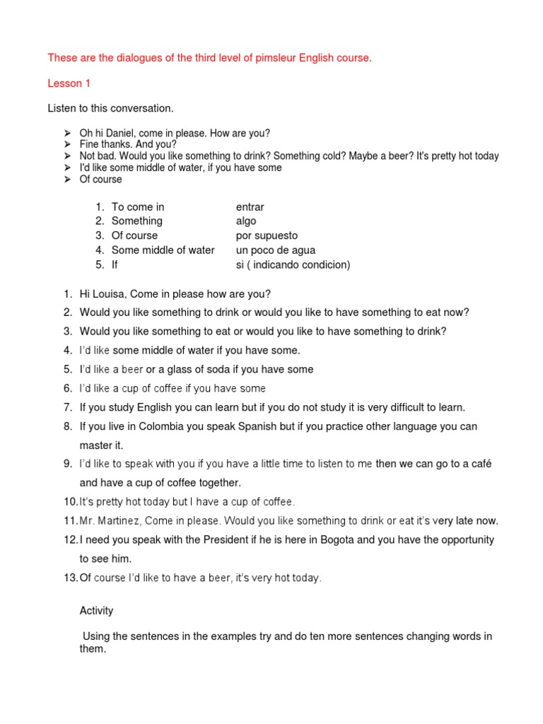 Lessons 1 To 30 English III | PDF | Transport