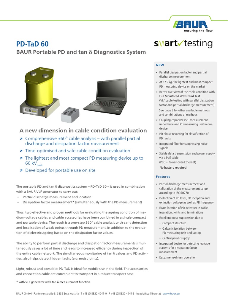 BAUR PD TaD60 Specification | PDF | Manufactured Goods | Electronic ...
