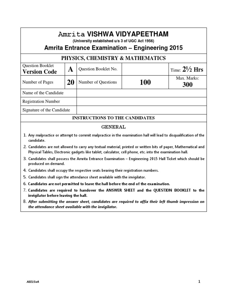 Amrita: Vishwa Vidyapeetham | PDF | Lens (Optics) | Plane (Geometry)