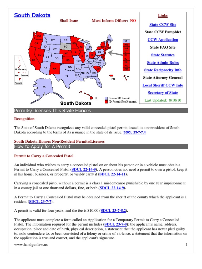 South Dakota South Dakota South Dakota South Dakota: State CCW Site ...