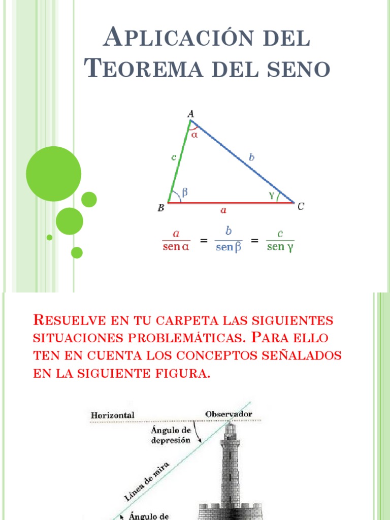 Aplicación Del Teorema Del Seno