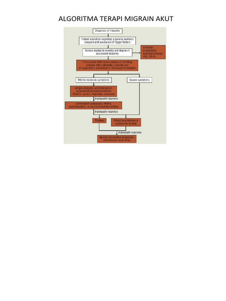 Algoritma Terapi Migrain | PDF