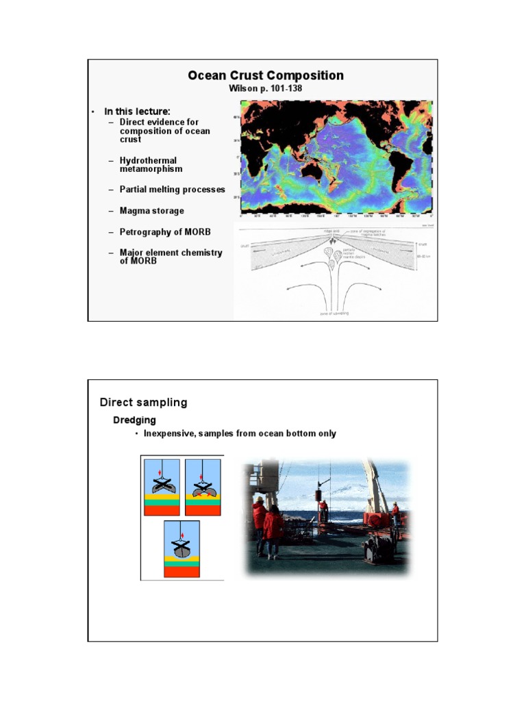Ocean Crust Composition: - in This Lecture | PDF | Magma | Basalt