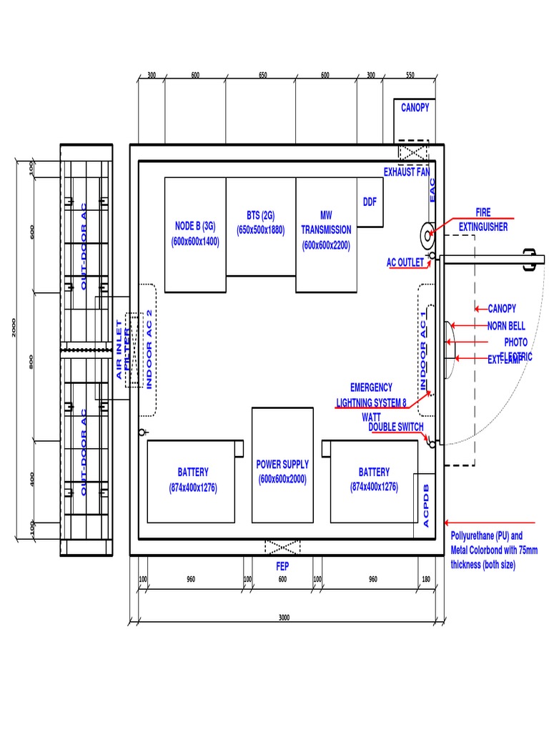 Denah Shelter | PDF | Equipment | Electrical Engineering