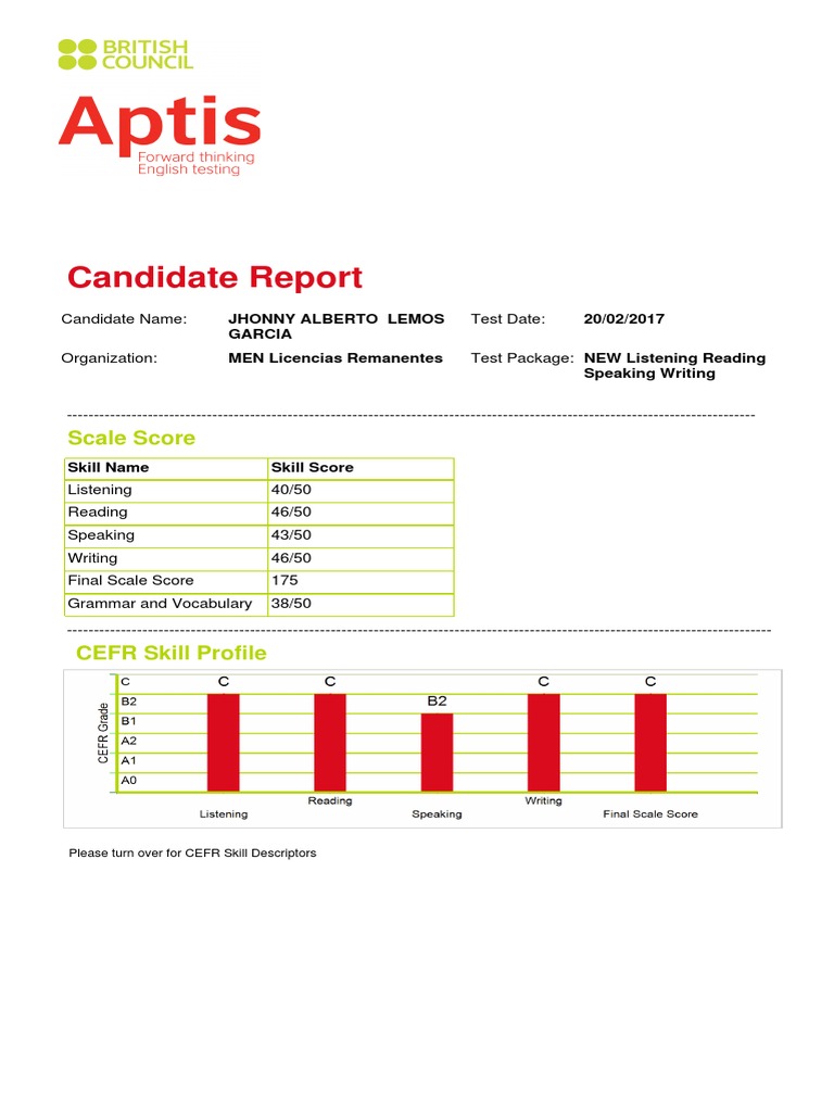 Pruebas Aptis 2017 | PDF | Speech | Reading (Process)