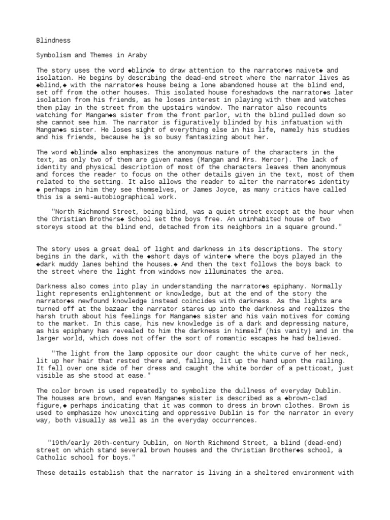 Symbolism and Themes in James Joyce's Short Story 'Araby | PDF | Prayer