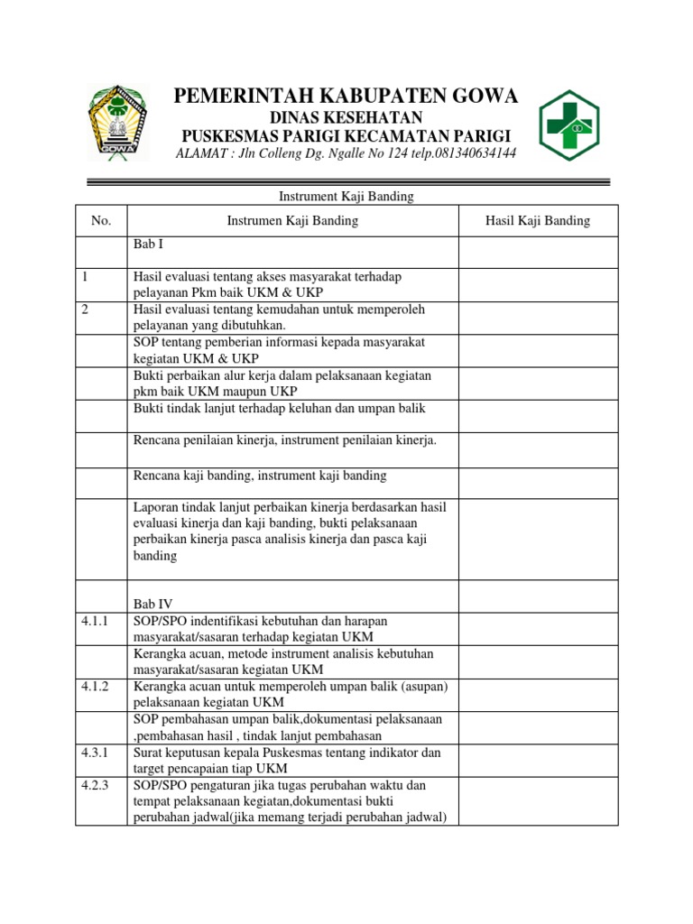 Instrumen Kaji Banding | PDF