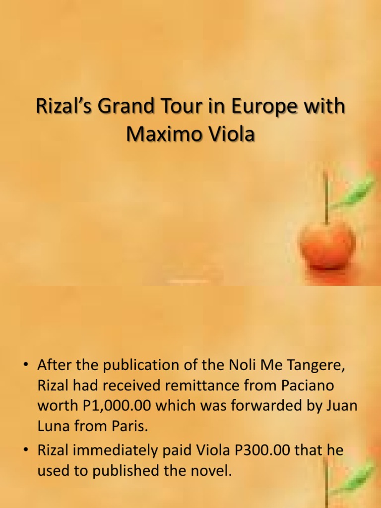 Rizal's Grand Tour in Europe With Maximo Viola | PDF | Rome | Vienna