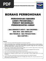 Permohonan Permit Baru - Teksi, Teksi Mewah, Bas | PDF