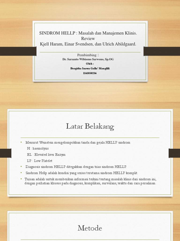 (PPT) - Sindrom Hellp - Bergitha Inawa | PDF