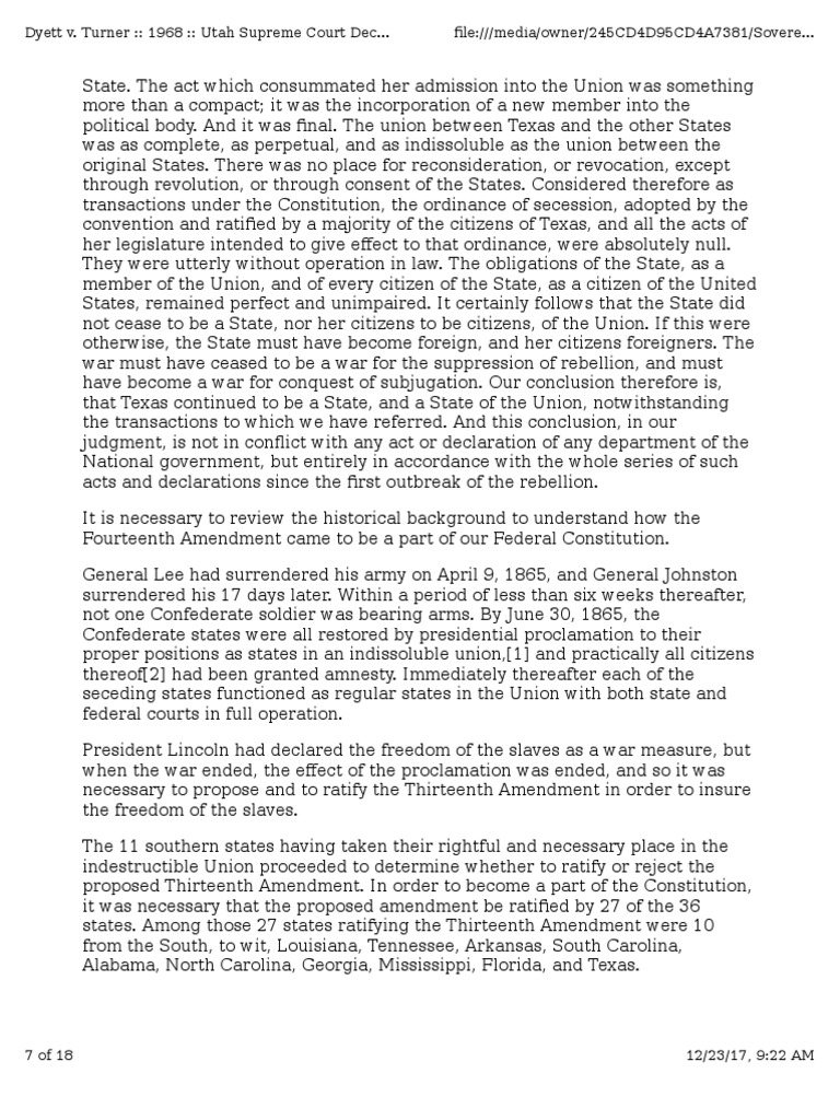 History of 14th Amendment | PDF | U.S. State | United States Constitution