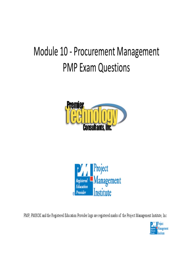 Module 10 Procurement Management PDF | PDF | Request For Proposal | Procurement