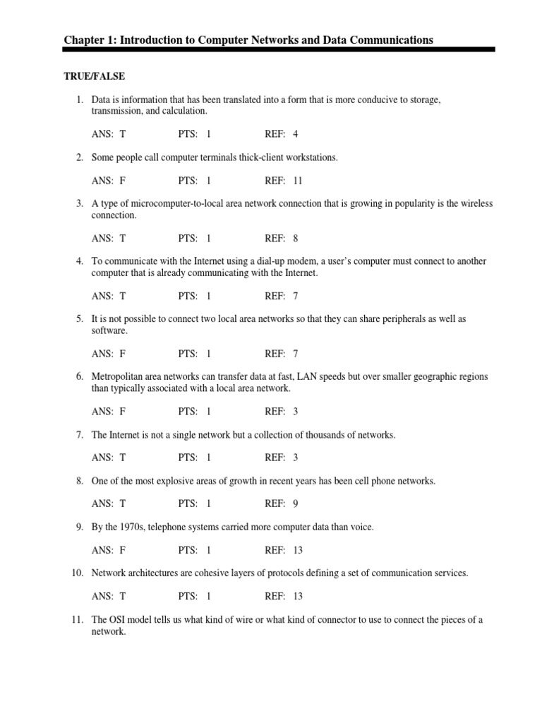 Chapter 01 TB | PDF | Osi Model | Computer Network