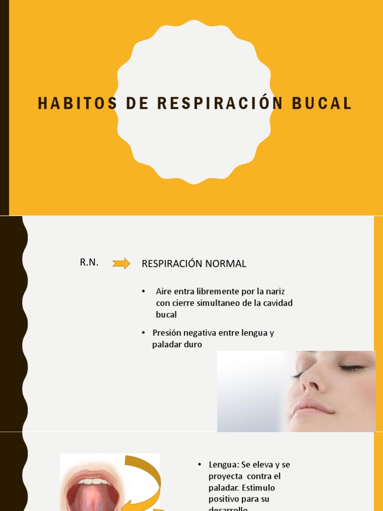 Habitos de Respiración Bucal | PDF | Respiración | Lengua