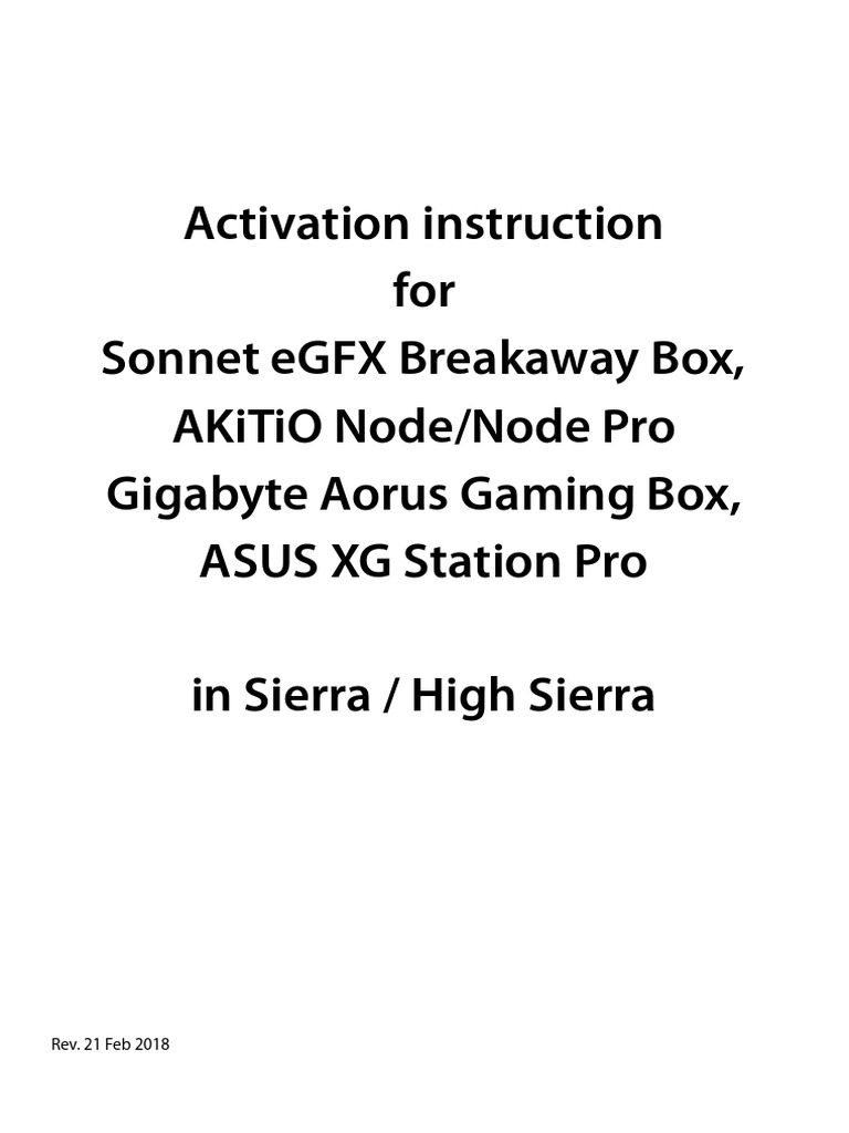 Egpu Guide PDF | PDF | Booting | Installation (Computer Programs)
