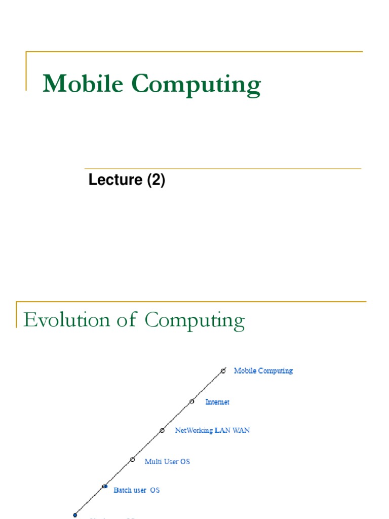 Mobile Computing (Lect 2) | PDF | Wireless Lan | Computer Network