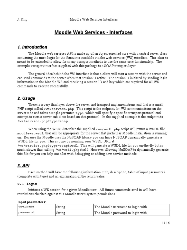 Moodle Web Services API - Interfaces | PDF | Application Programming ...