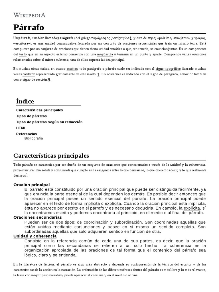 Párrafo | PDF | Párrafo | Texto