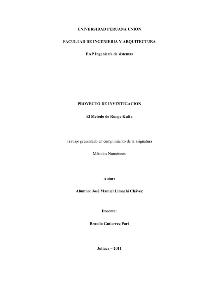 Método de Runge-Kutta | PDF | Numerical Analysis | Equations