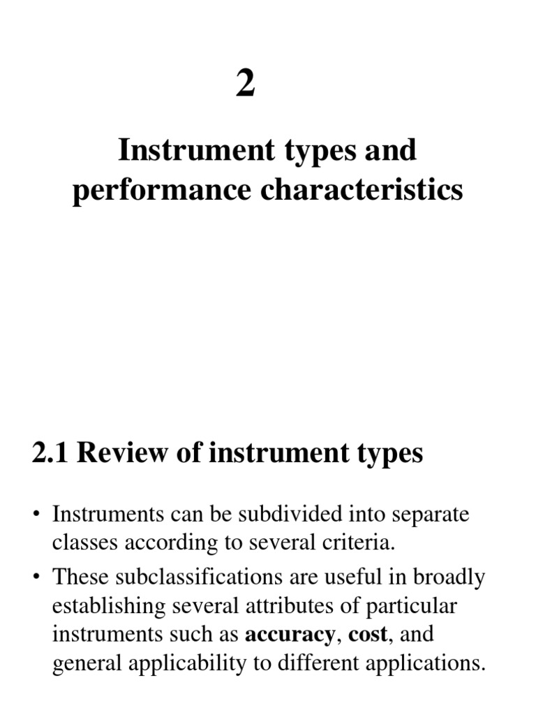 Understanding Instrument Performance: A Comprehensive Review of ...