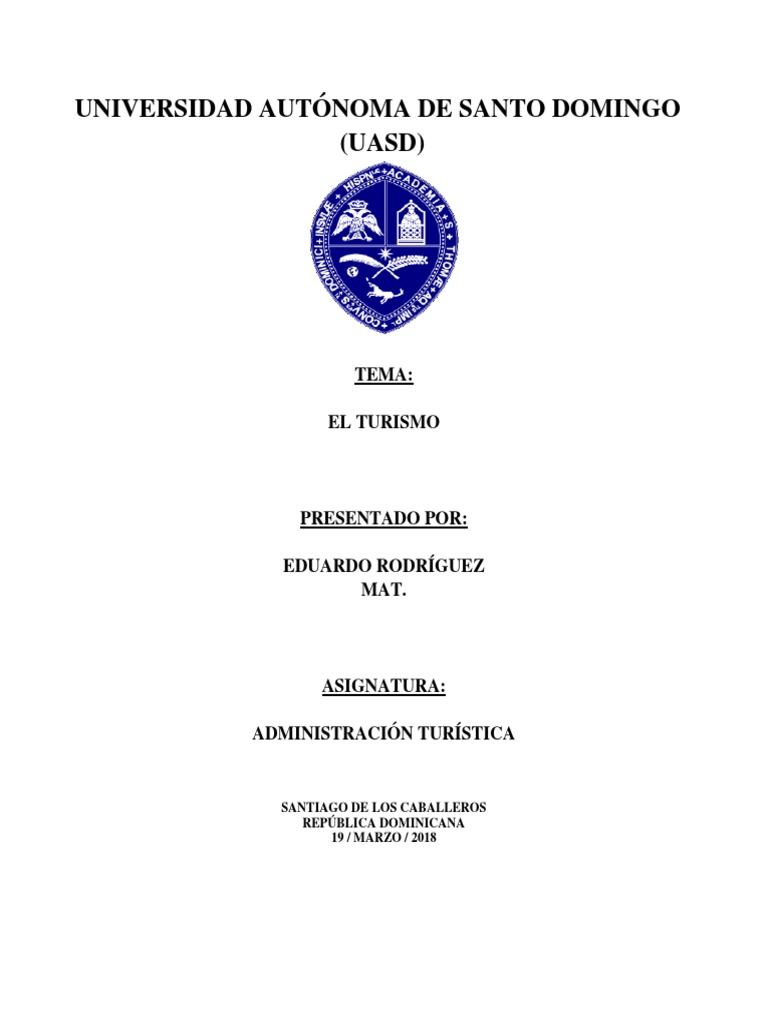 El Turismo en Rep. Dom. | PDF | Turismo | República Dominicana