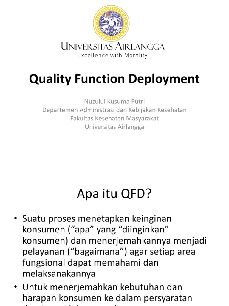 Quality Function Deployment | PDF | Bisnis