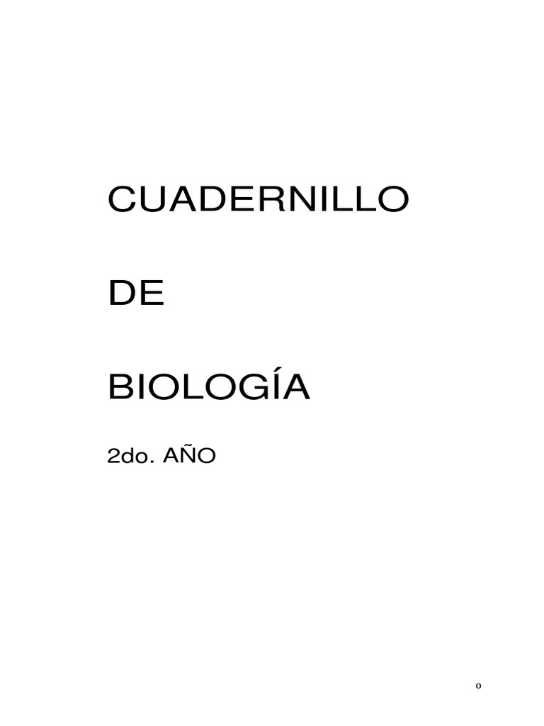Cuadernillo De Biología De 2do Descargar Gratis Pdf Citoplasma