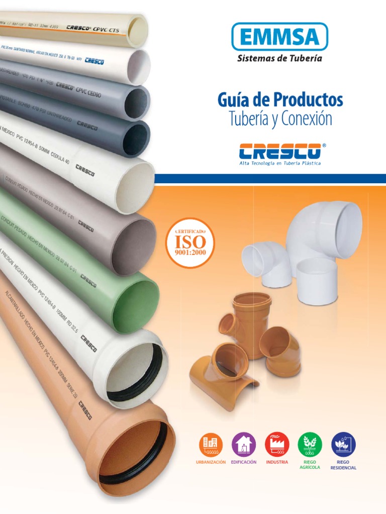 Catalogo Tuberia Cresco CT-001P-CRE | PDF | Cloruro de polivinilo ...