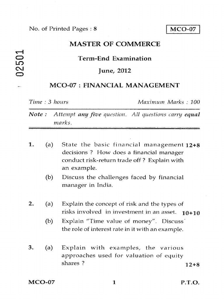 MCO-7 June12 | PDF | Investing | Bonds (Finance)