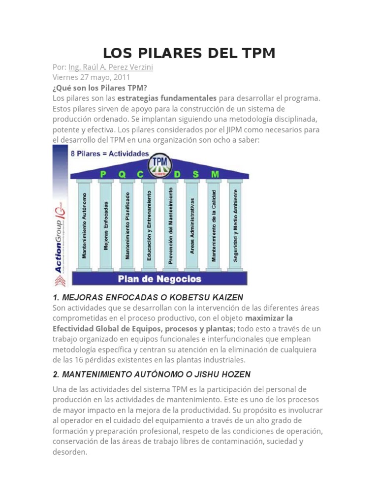 Los Pilares Del Tpm | Calidad (comercial) | Tecnología | Prueba ...