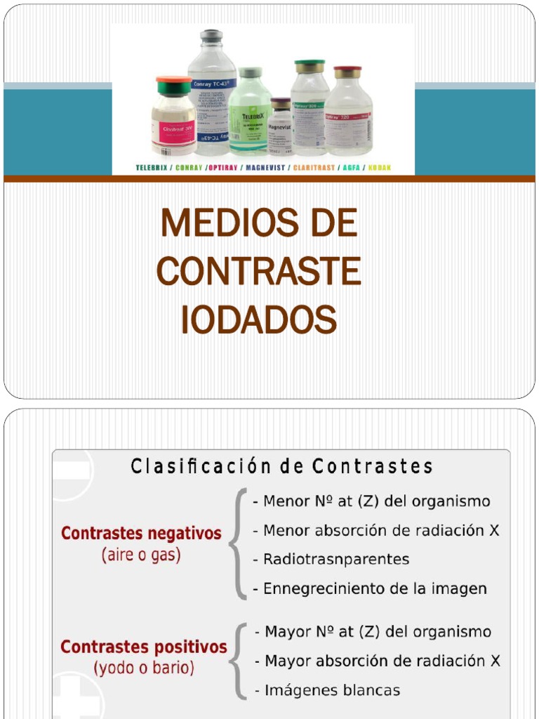 Power de Medios de Contrastes Yodados | PDF | Angiografía | Sodio