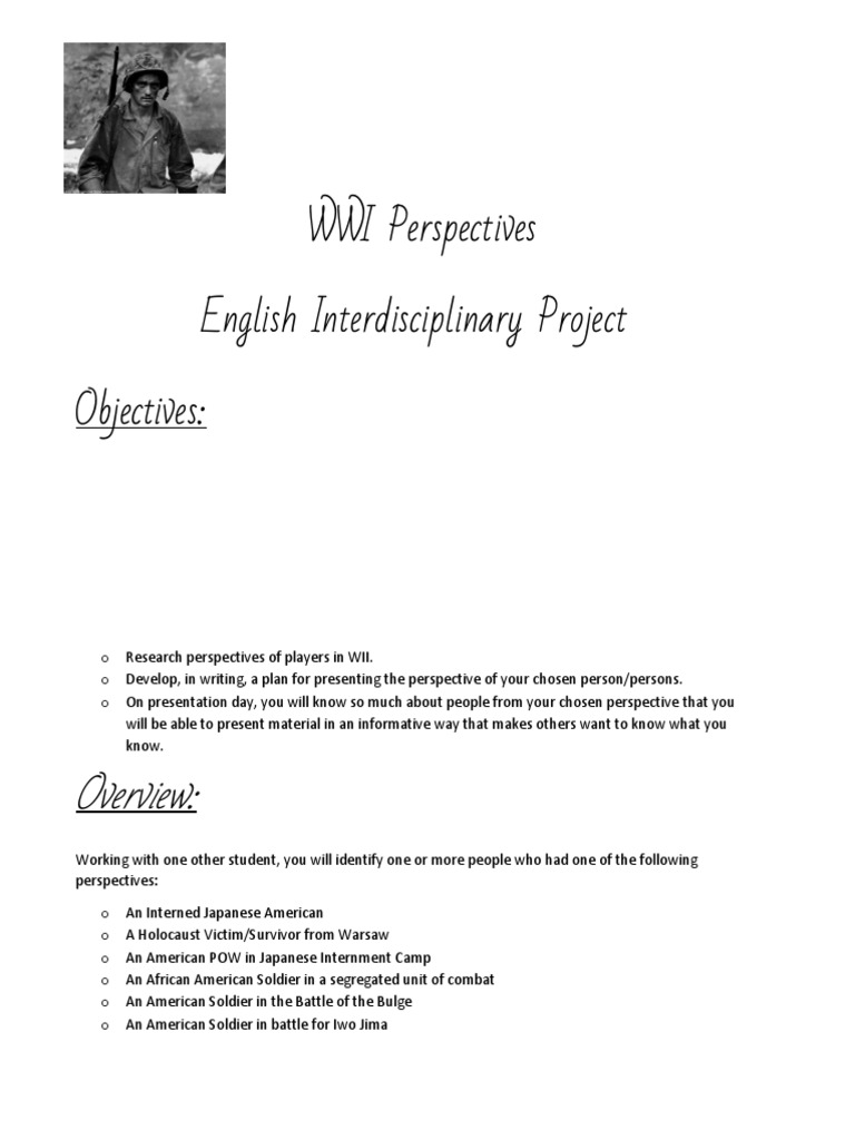 WWII Perspectives: Engaging Research Project | PDF | World War II | Unrest