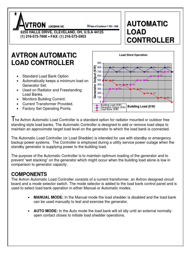Avtron Automatic Load Controller Guide | PDF | Relay | Transformer