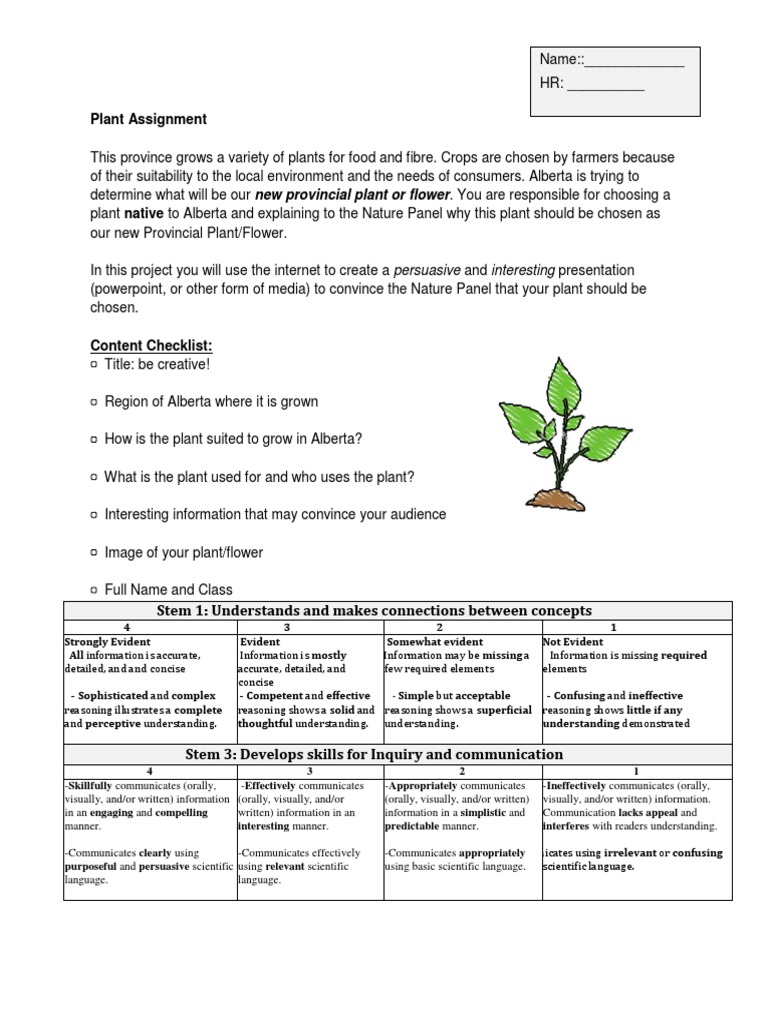 Plant Reseach Project Spring 2018 | PDF | Plants | Communication