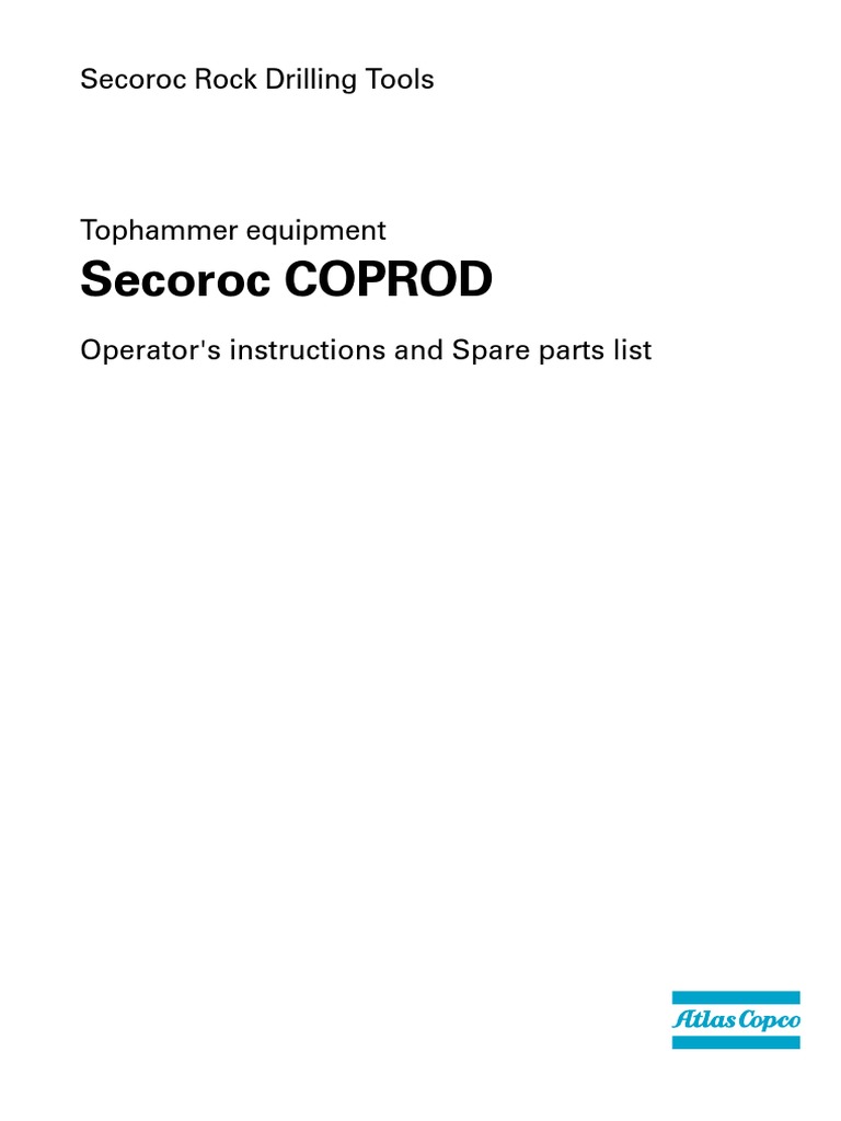 Secoroc COPROD: Secoroc Rock Drilling Tools | PDF | Screw | Drill