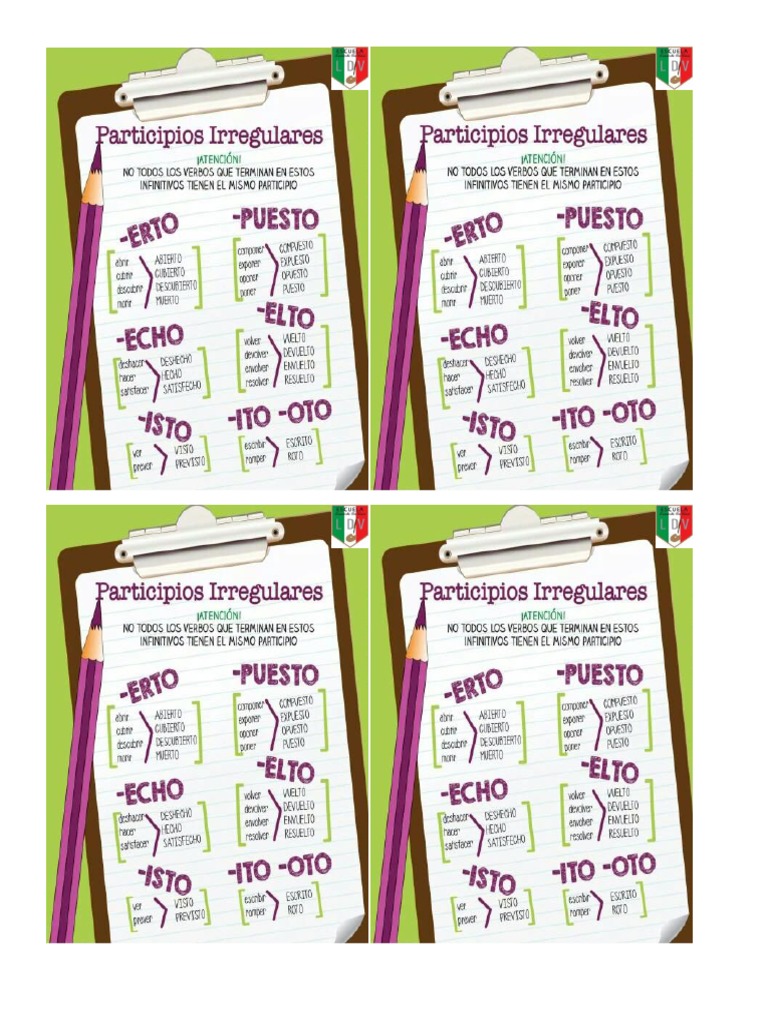 Participios Irregulares | PDF