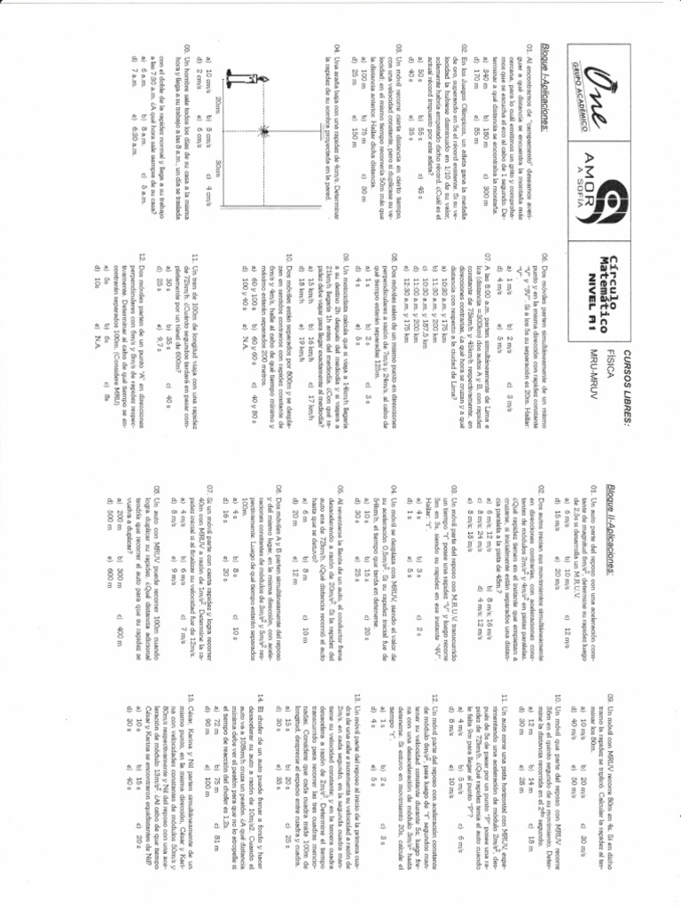 MRU and MRUV in Physics Explained | PDF