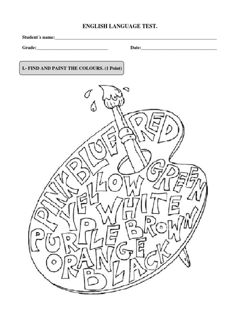 English Language Test.: Student S Name: Grade: Date | PDF